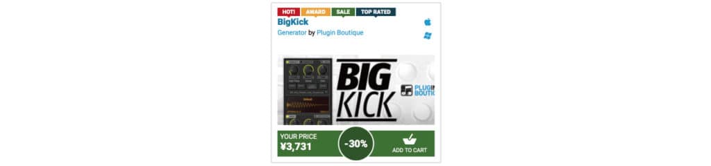 Plugin Boutique「BigKick」レビューと使い方やセール情報！Sonic Academy「Kick 2」などとも比較 ...