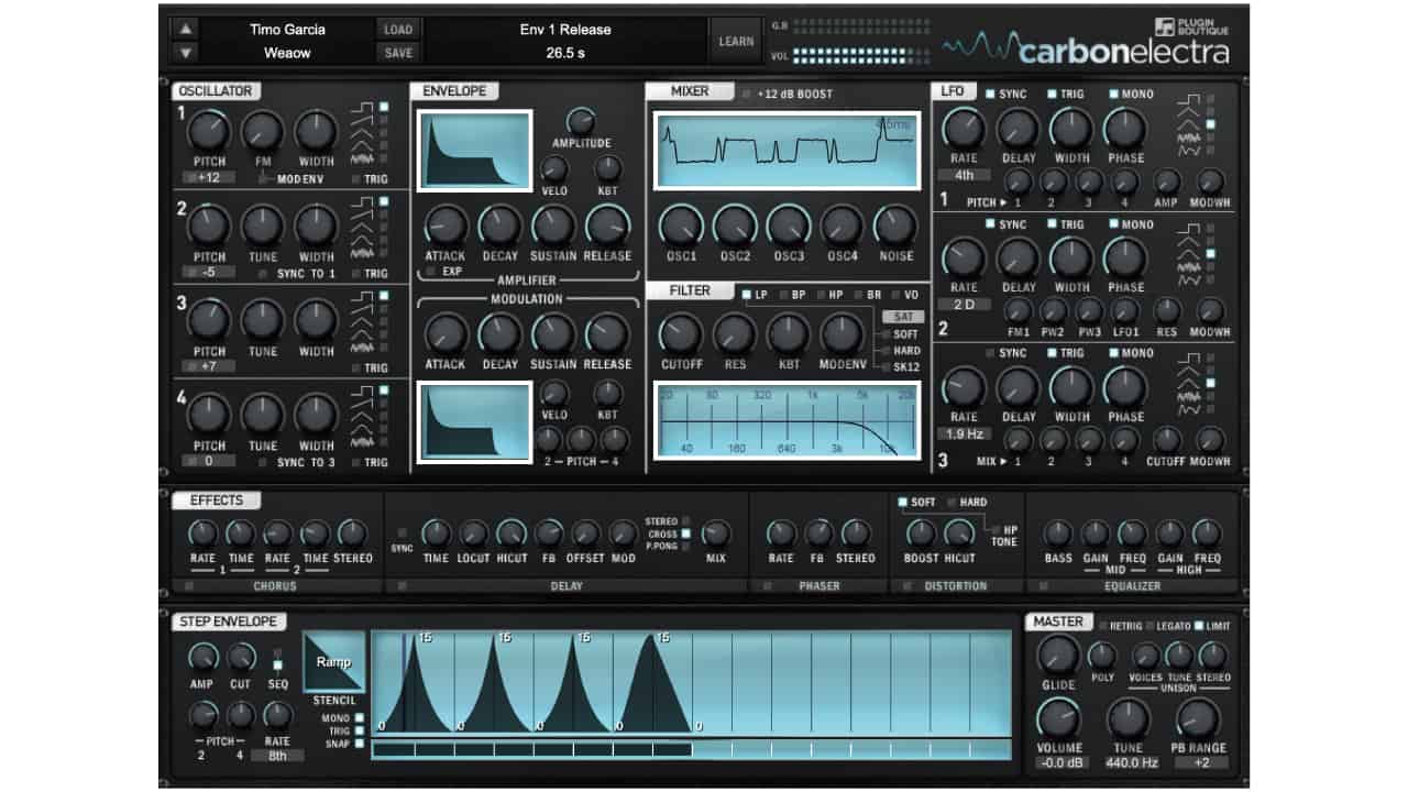 4オシレーターシンセPlugin Boutique「Carbon Electra」レビューと使い方 | DTMer.info