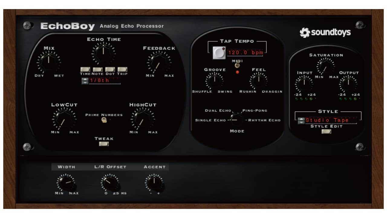 Soundtoys「EchoBoy」レビューと使い方やセール情報！ビンテージギアなど31スタイル多機能ディレイ | DTMer.info